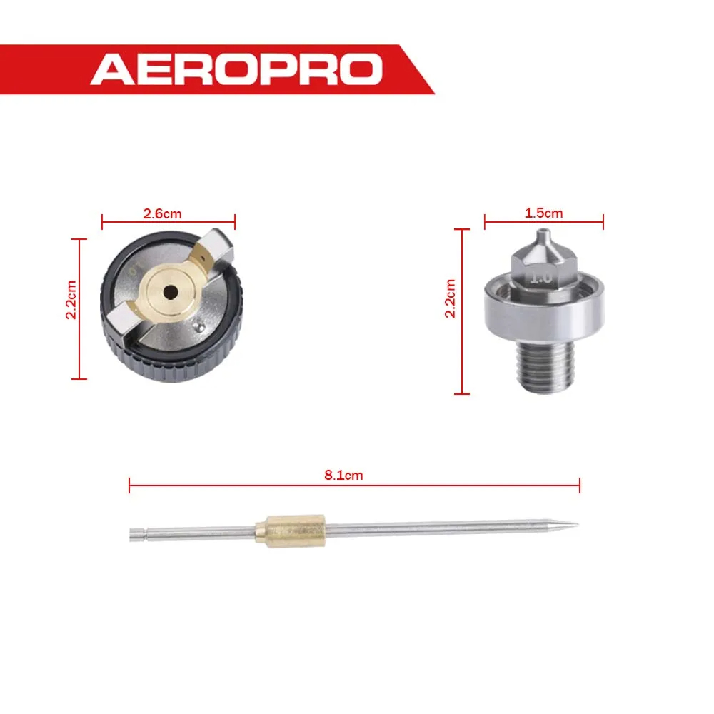 AEROPRO A602 HVLP Spray Gun 0.8/1.0mm Nozzle Needle Air Cap Original ...