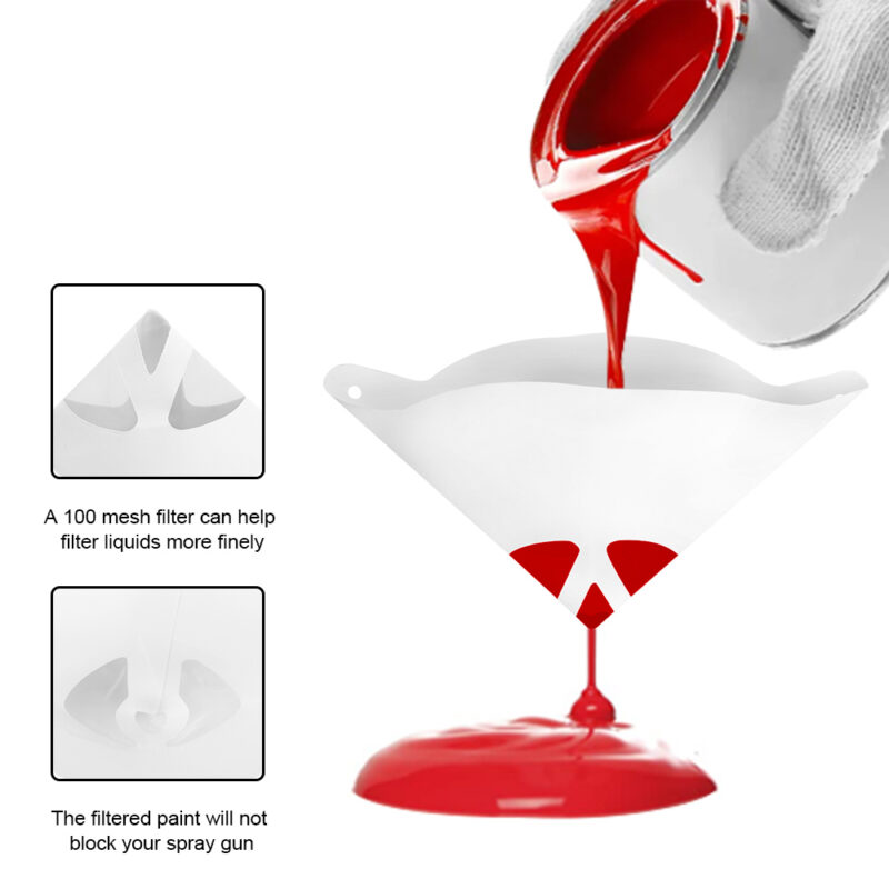 AEROPRO 150 Micron Paper Strainer 100 Mesh Cone Paint Filter Fine Mesh ...