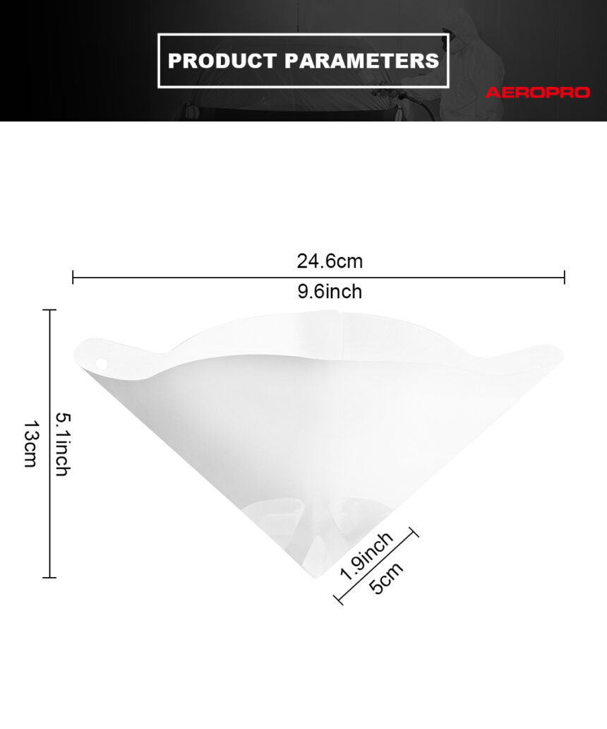 AEROPRO 150 Micron Paper Strainer 100 Mesh Cone Paint Filter Fine Mesh ...